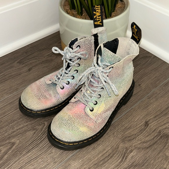 Dr. Martens | Shoes | Dr Martens 46 Pascal T Kids Rainbow Glitter Boots Size 1y | Poshmark